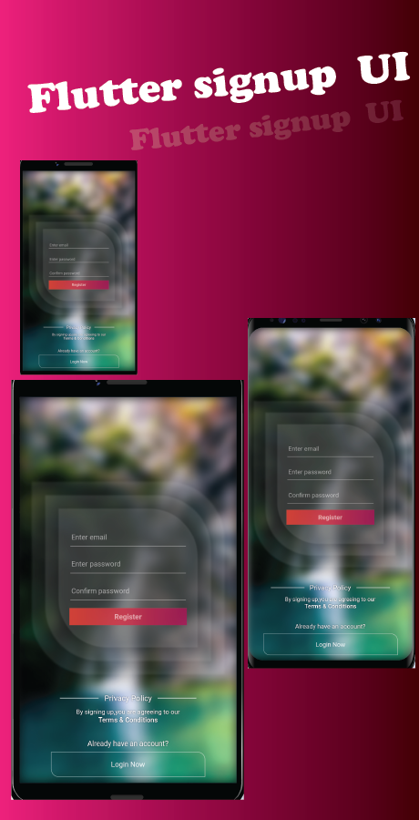Flutter Login and Signup UI -responsive template -beautiful design by Zeeshan__Ali